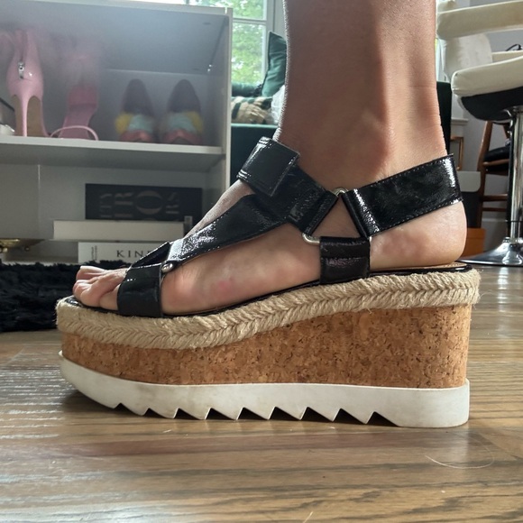 Marc Fisher | Shoes | Marc Fisher Gylian Platform Sandals In Black ...